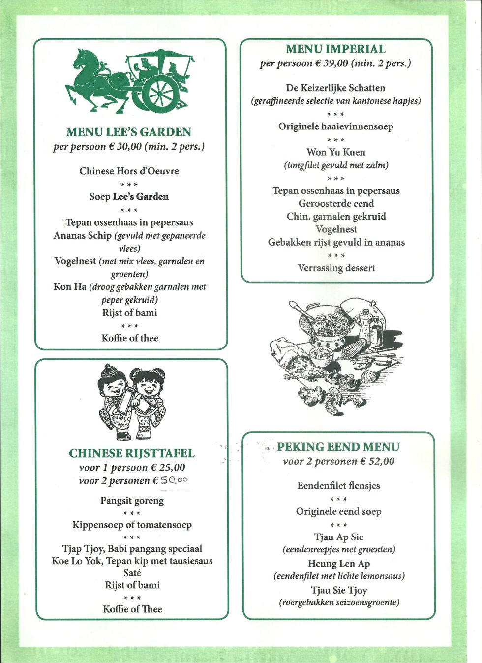Nederlands menu | restaurantlee